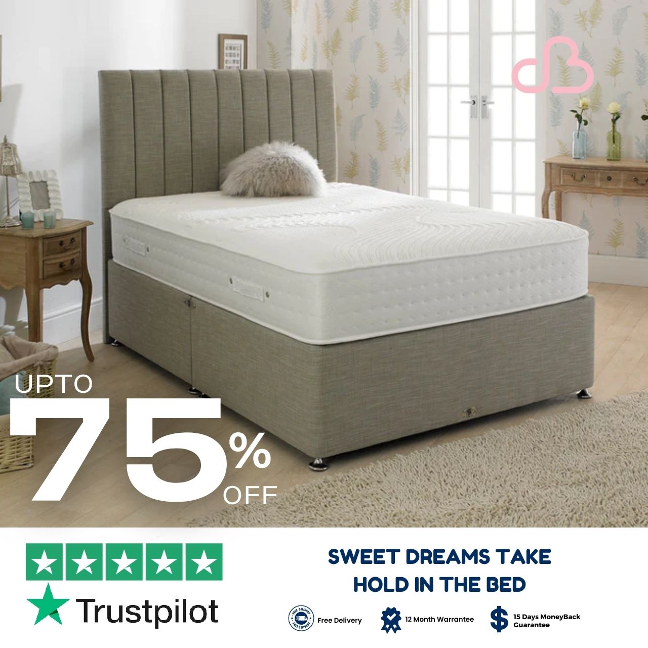 Discover the Molly Panel Ottoman Divan Bed: Style Meets Functionality ...