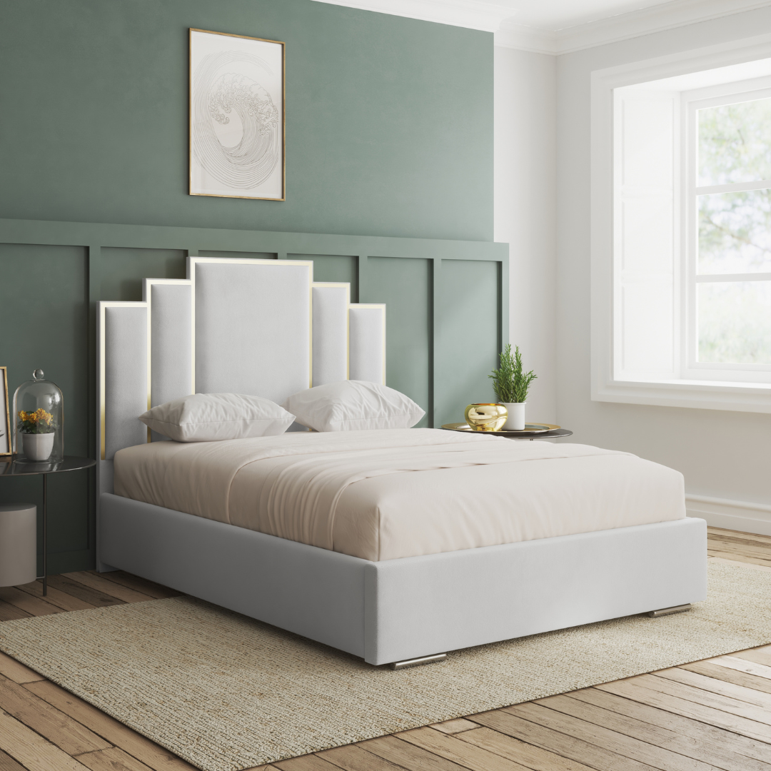 Sinead Panel Upholstered Bed Frame With Storage Options — Cuddly Beds