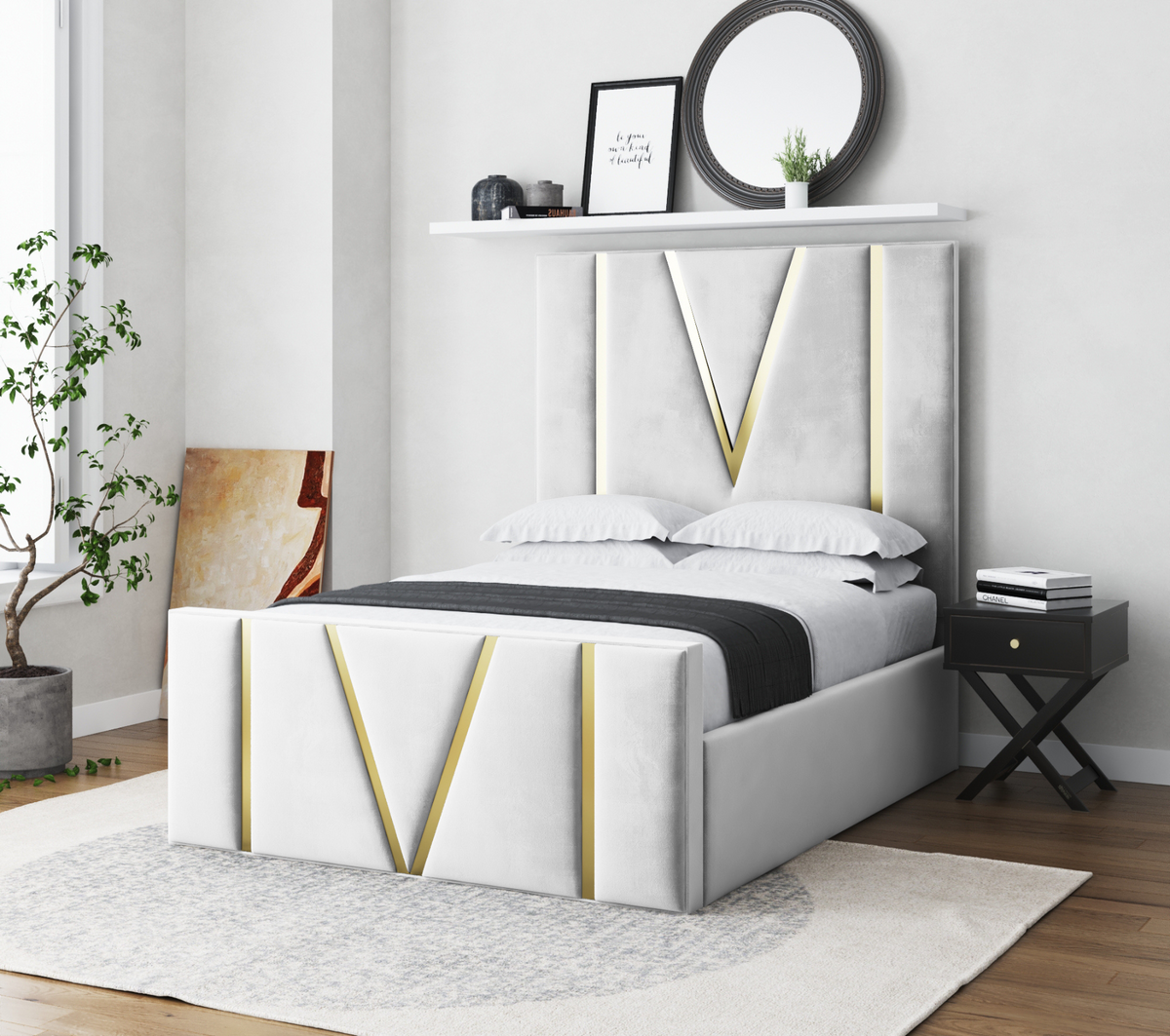 Carlin Panel Upholstered Bed Frame With Storage Options — Cuddly Beds