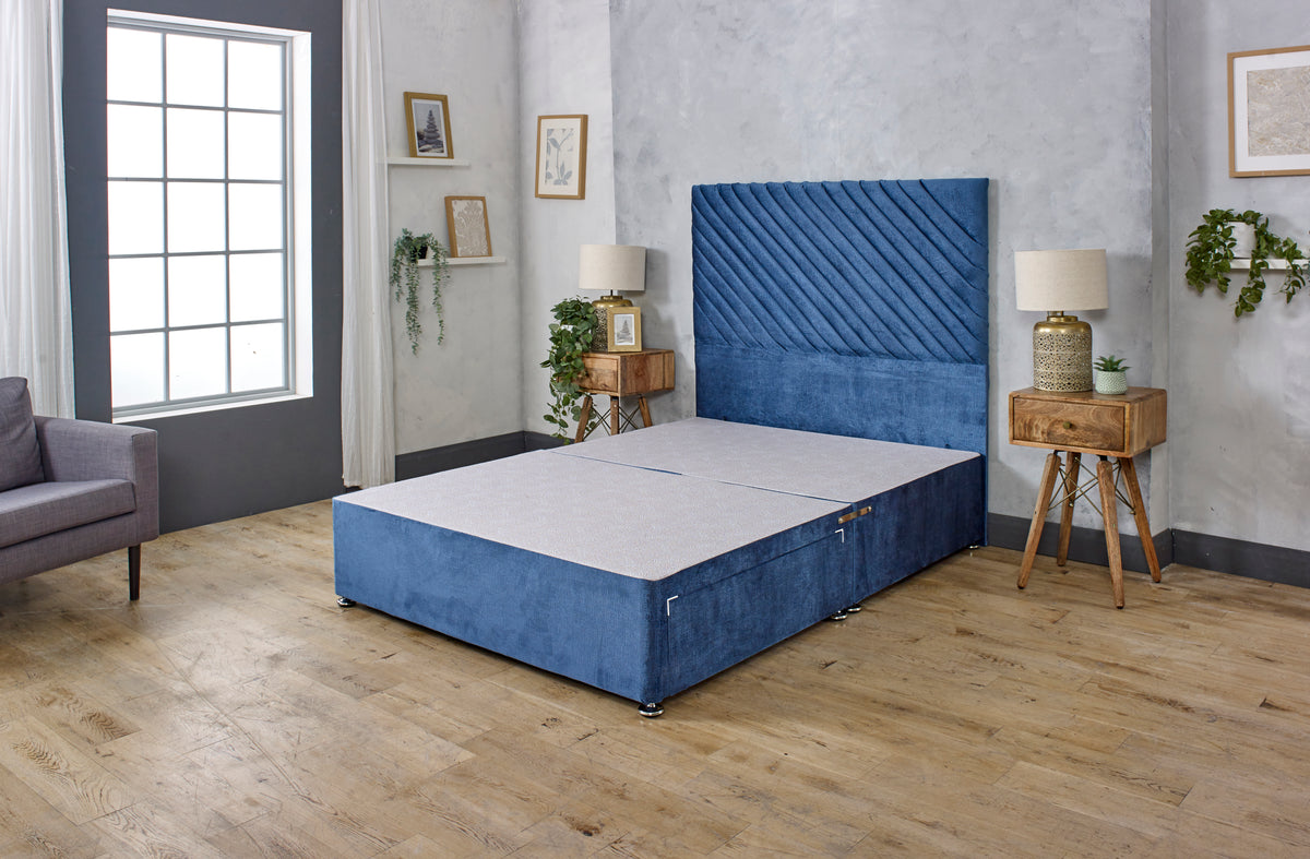 ZEBRA STRIPED DIVAN BED WITH MATTRESS & HEADBOARD OPTIONS — Cuddly Beds