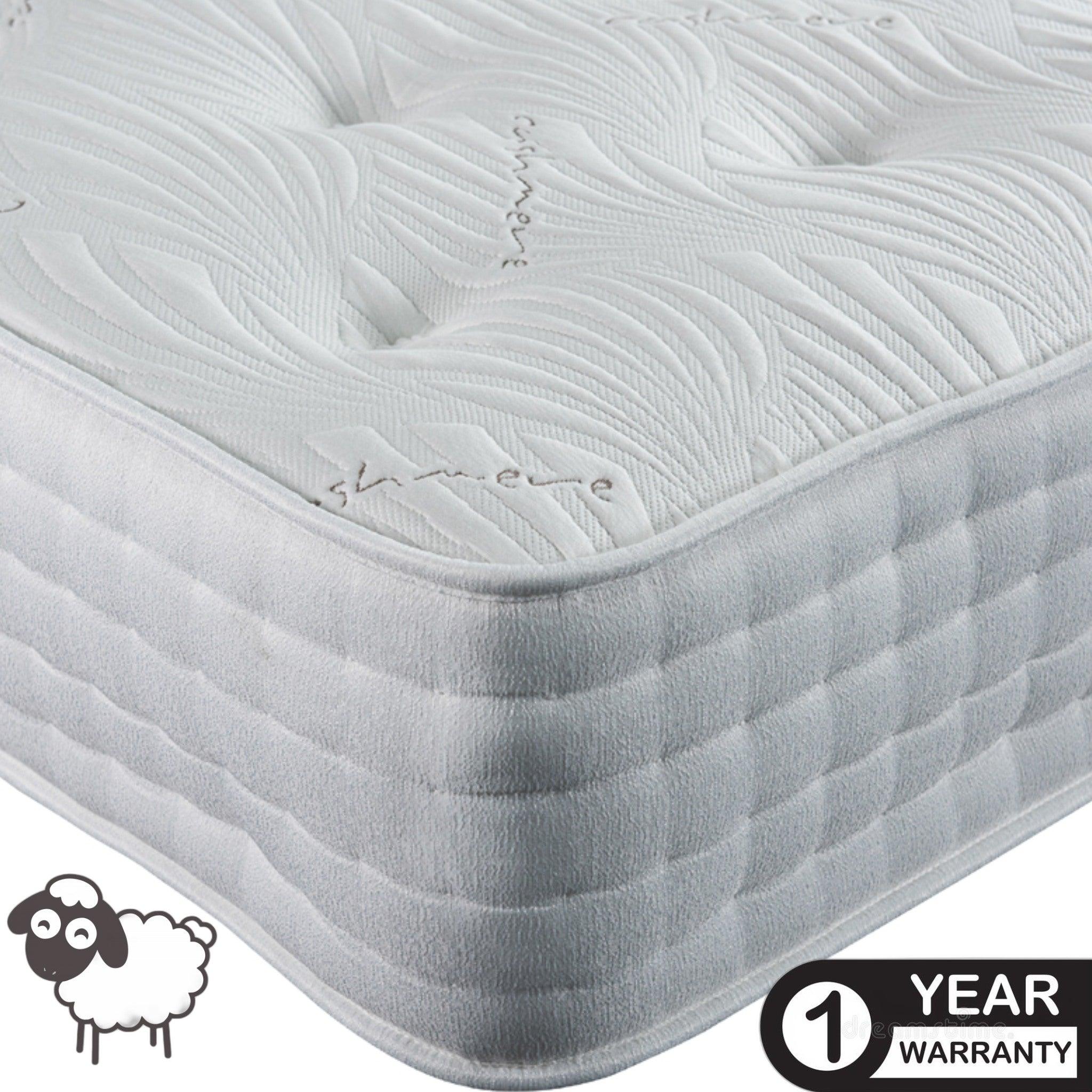 Emily Natural Wool 1500 Pocket Sprung Mattress — Cuddly Beds